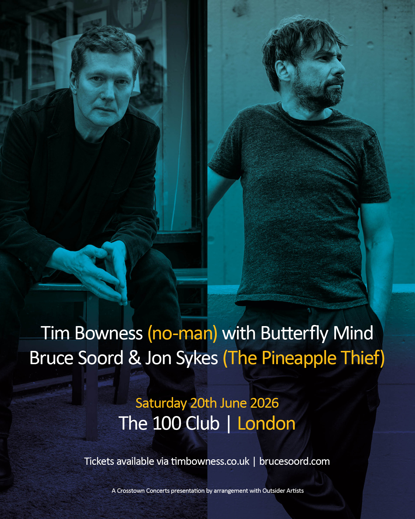 TIM BOWNESS [NO-MAN] + BRUCE SOORD & JON SYKES [THE PINEAPPLE THIEF ...
